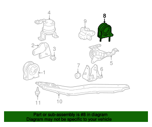 2001-2005 Toyota RAV4 Engine Mount 12371-28021 | AutoNationParts.com
