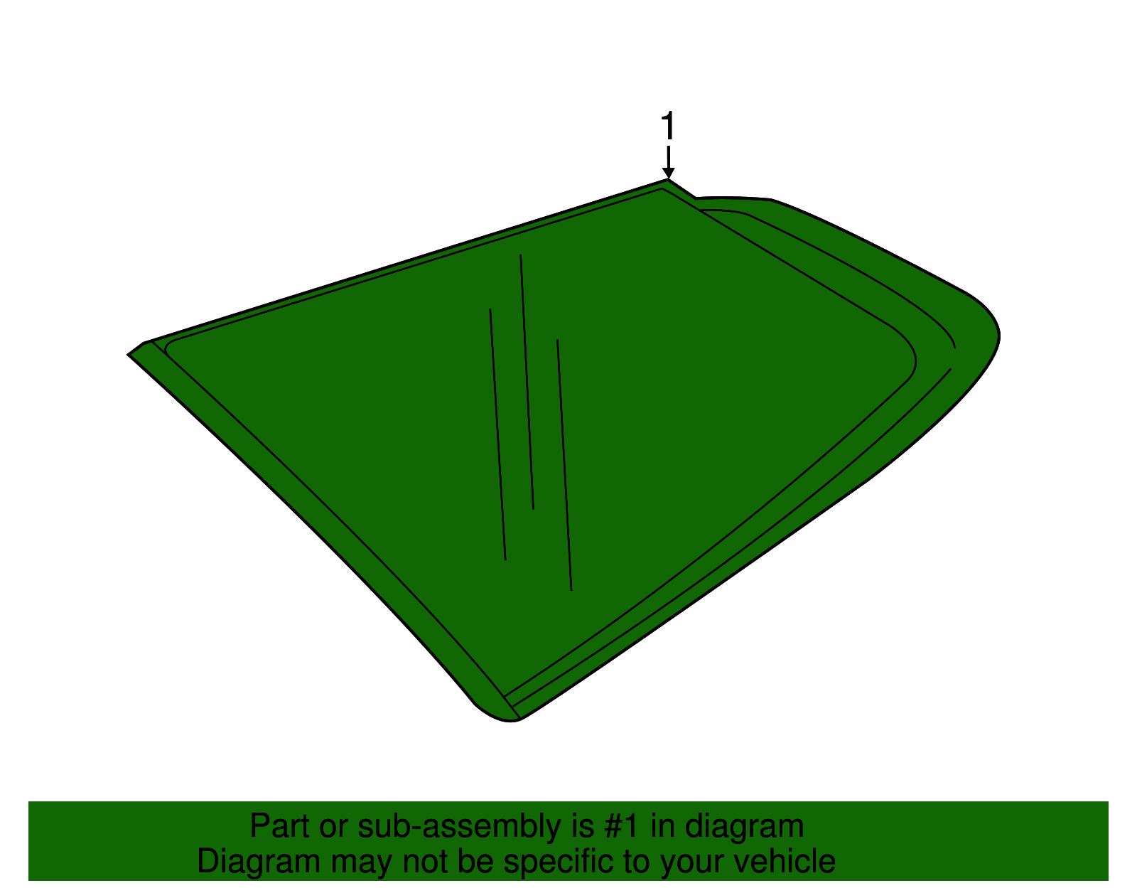 84402104 - 2018-2024 Buick Enclave - Passenger Side Body Side Window ...