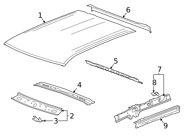 2020-2024 GM Roof Panel 84688149 | OEM Parts Online
