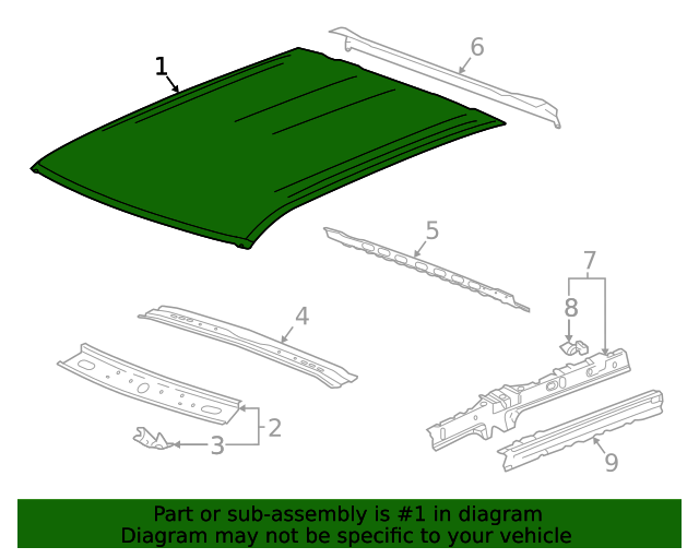 2020-2024 GM Roof Panel 84688149 | OEM Parts Online