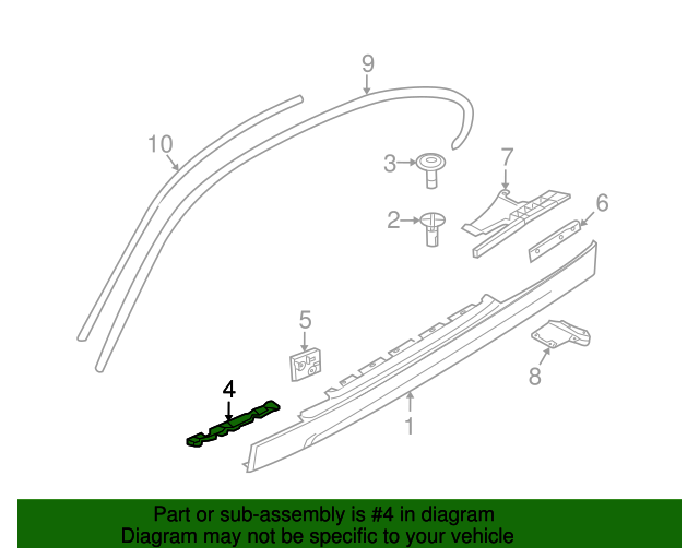 Genuine BMW 51-77-7-118-159 | Rocker Molding Retainer | FREE Shipping ...
