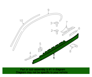 51777046348 - 2008-2013 BMW Rocker Molding (51-77-7-046-348) | BMW of ...