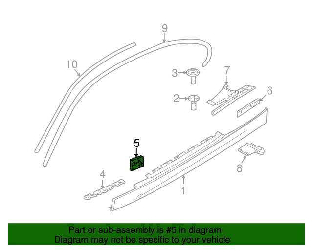 Genuine BMW 51-77-7-175-898 | Rocker Molding Strip | FREE Shipping on ...
