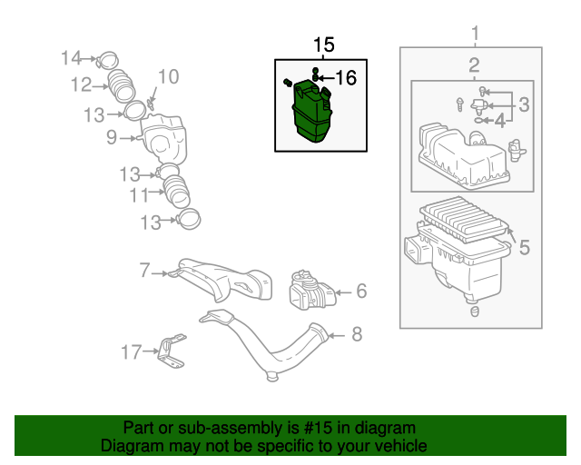 2002-2010 Toyota Lower Resonator 17805-0A051 | Toyota Parts Center