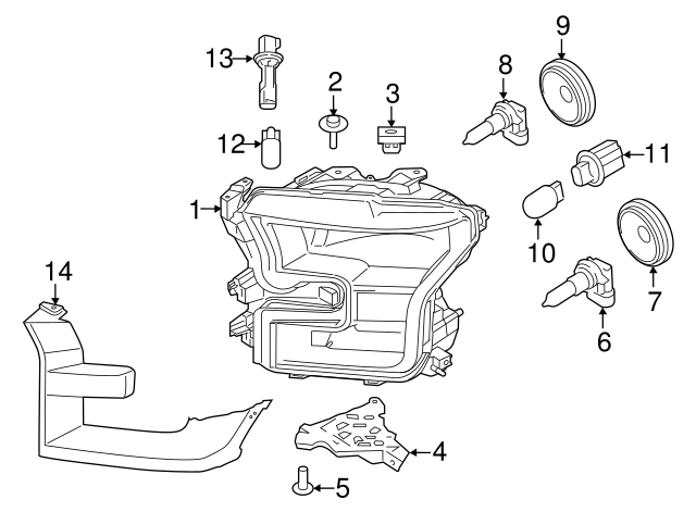 2015-2017 Ford F-150 Headlamp Assembly FL3Z-13008-L | QuickParts