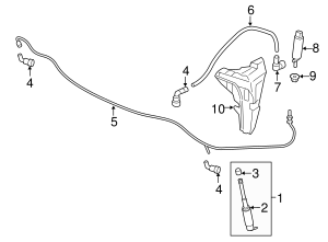 997-628-163-01 - Headlight Washer Nozzle 2005-2024 Porsche ...