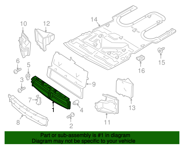 2017-2023 Porsche Panamera Radiator Shutter Assembly 971-121-257-B-OK1 ...