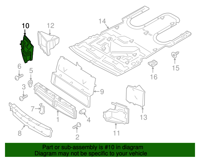 Genuine Porsche 971-121-334-D |Outer Duct | FREE Shipping on Most ...