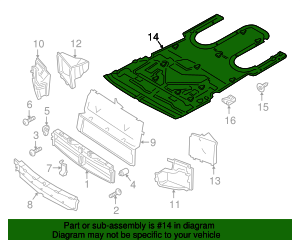 971-825-311-F - Radiator Support Splash Shield 2017-2023 Porsche ...