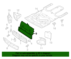 2017-2023 Porsche Panamera Center Duct 971-121-707-D | OEM Parts Online