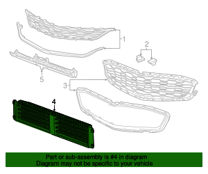 2016-2019 GM Front Bumper Shutter 23335171 GM | GMPartsDirect.com