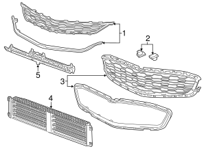 Genuine OEM Black Front Grille Part# 84188997 Fits 2018 Chevrolet ...