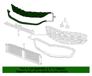 2016-2018 Chevrolet Malibu Front Upper Grille 84061035 | GMPartsDirect.com