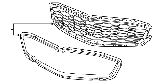 2016-2018 Chevrolet Malibu Front Grille Assembly 84159846 GM ...