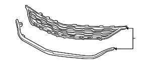 2016-2018 Chevrolet Malibu Front Upper Grille 84061034 GM ...