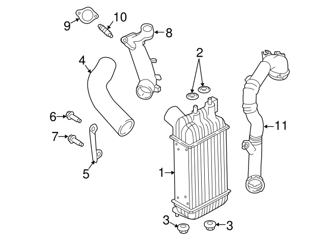 2017-2019 Nissan Inter-Cooler 14461-BV80B | Nissan Parts & Accessories ...