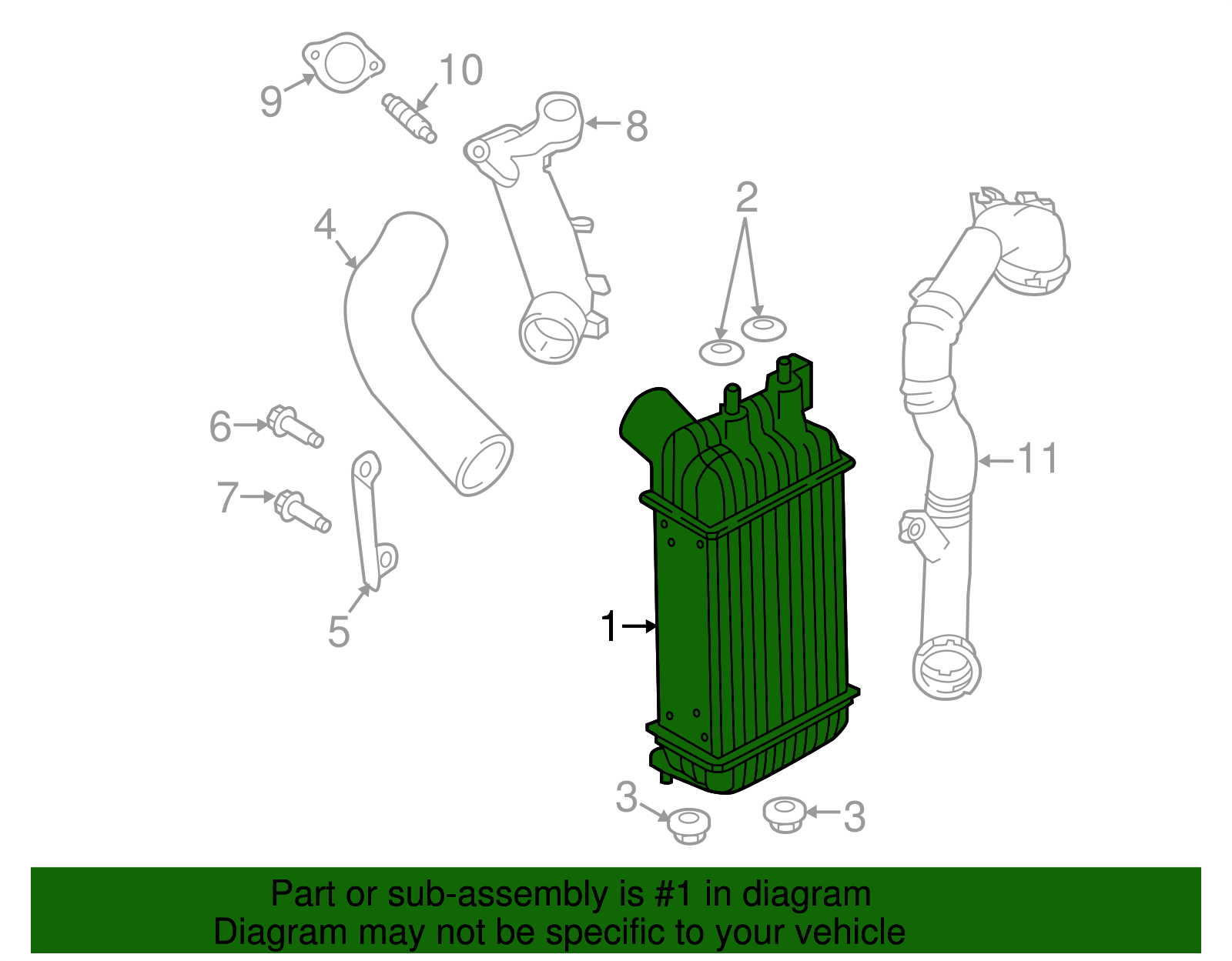 2017-2019 Nissan Inter-Cooler 14461-BV80B | Team Nissan Inc.
