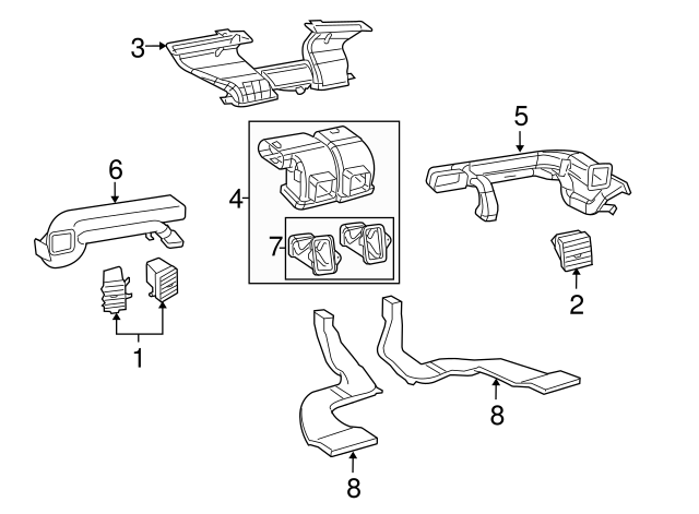 2008-2020 Mopar Floor Duct 04677538AC | Mopar Parts Canada