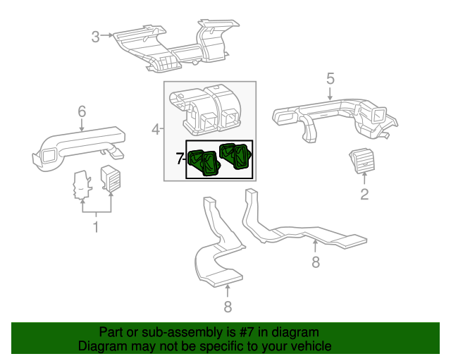 2011-2020 Mopar Center Duct 68109858AB | TascaParts.com