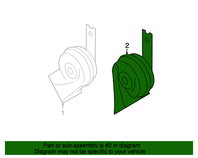 2011-2016 Hyundai Low Note Horn 96610-3N000 | OEM Parts Online