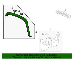2017-2020 Chevrolet Colorado Front Passenger Side Wheel Opening Molding ...