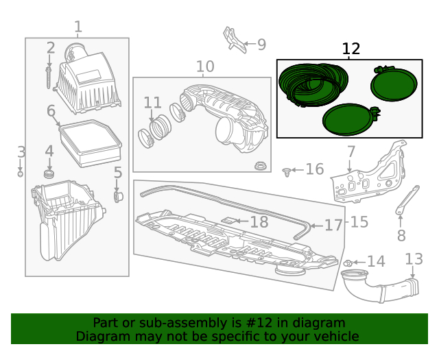 2021-2024 GM F Duct 84789747 GM | GMPartsDirect.com