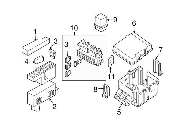 2004-2010 Infiniti QX56 Relay 25230-ZH00A | OEM Parts Online