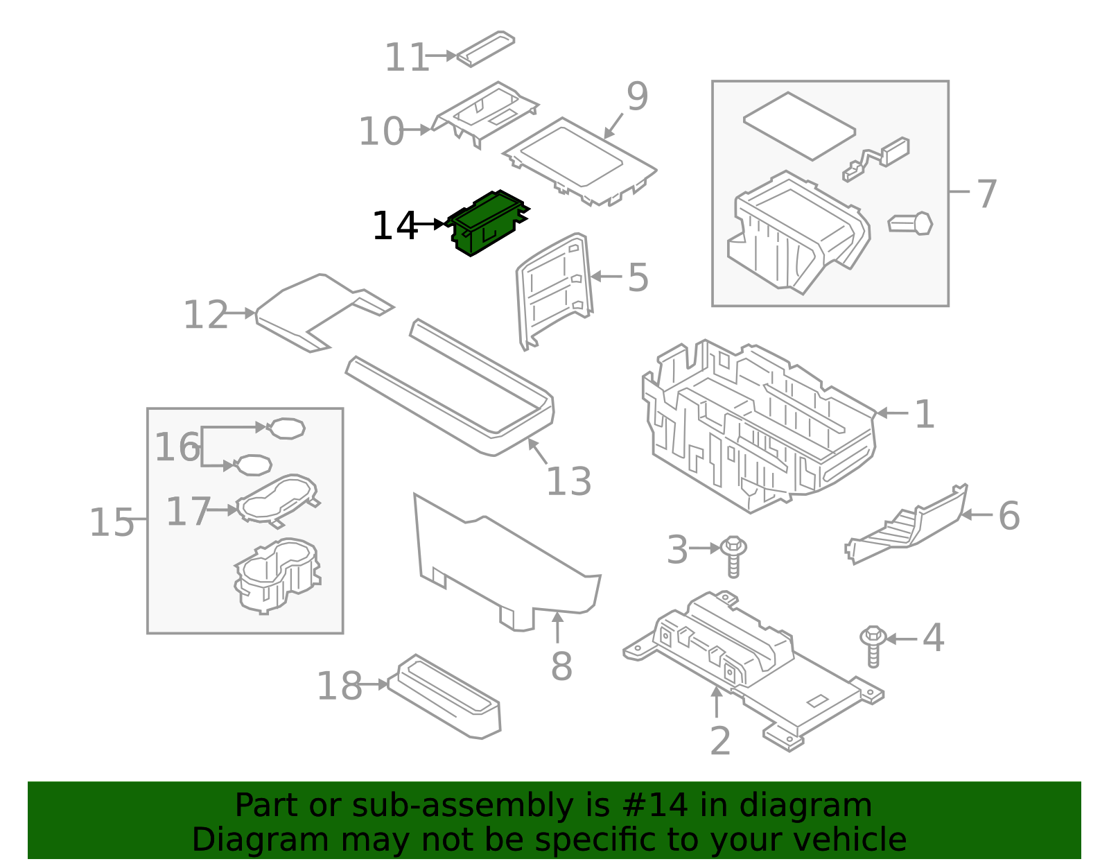 LC5Z-78045C22-BA - Storage Compartment 2020-2025 Lincoln Aviator | Big ...