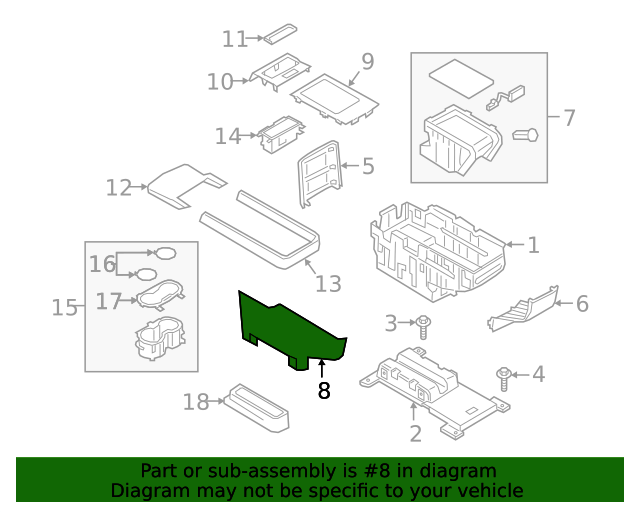 LC5Z-7804567-AK - Panel Console 2020-2024 Lincoln Aviator | AutoNation ...