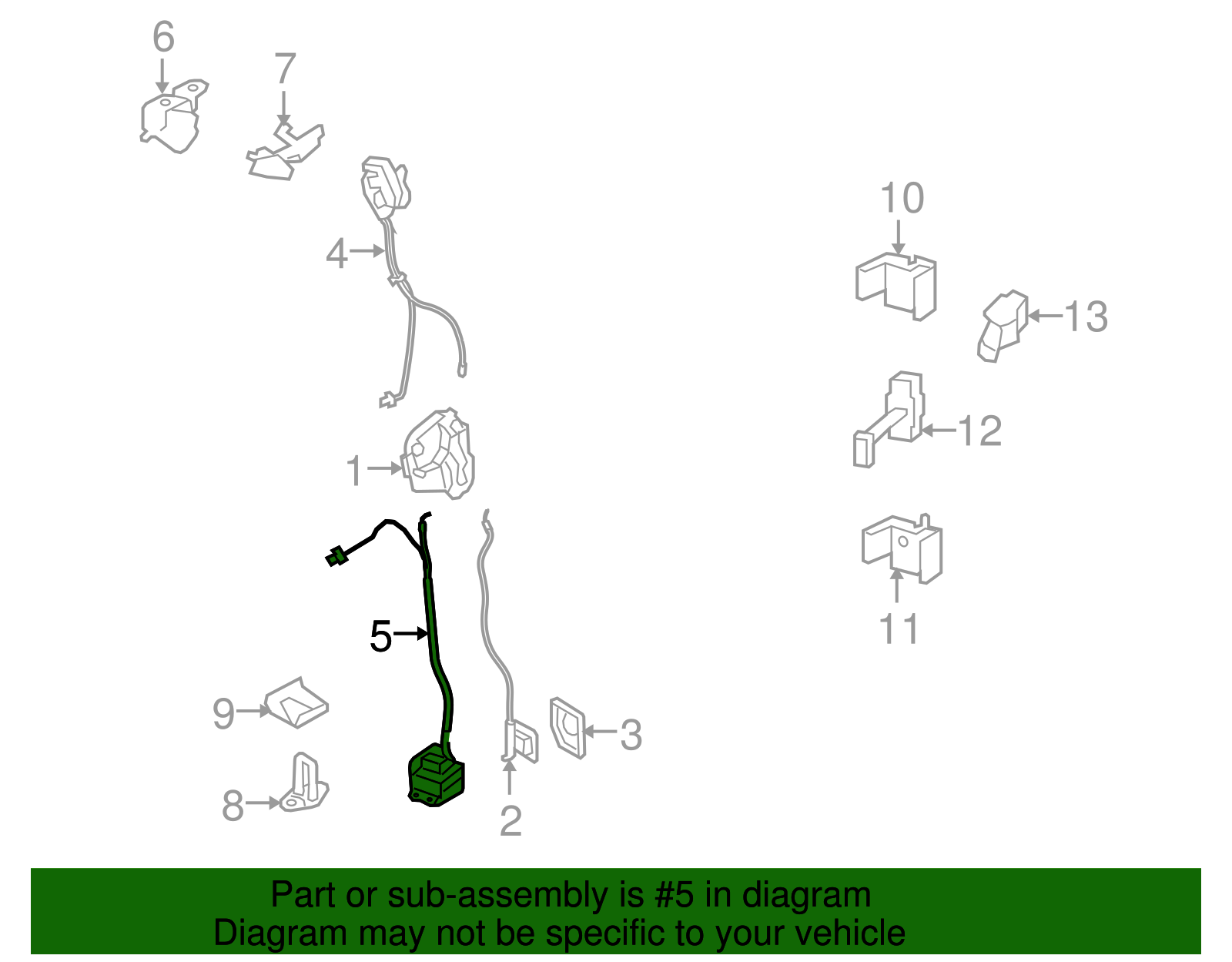 51-22-7-167-488 - Lower Latch | BMWPartsHub