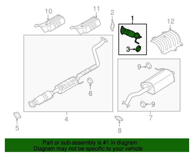 28610-3X450 - Exhaust Pipe - 2014-2017 Hyundai | World OEM Parts Hyundai