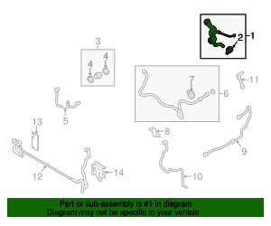17127639462 - 2012-2016 BMW Upper Hose (17-12-7-639-462) | BMW of South ...