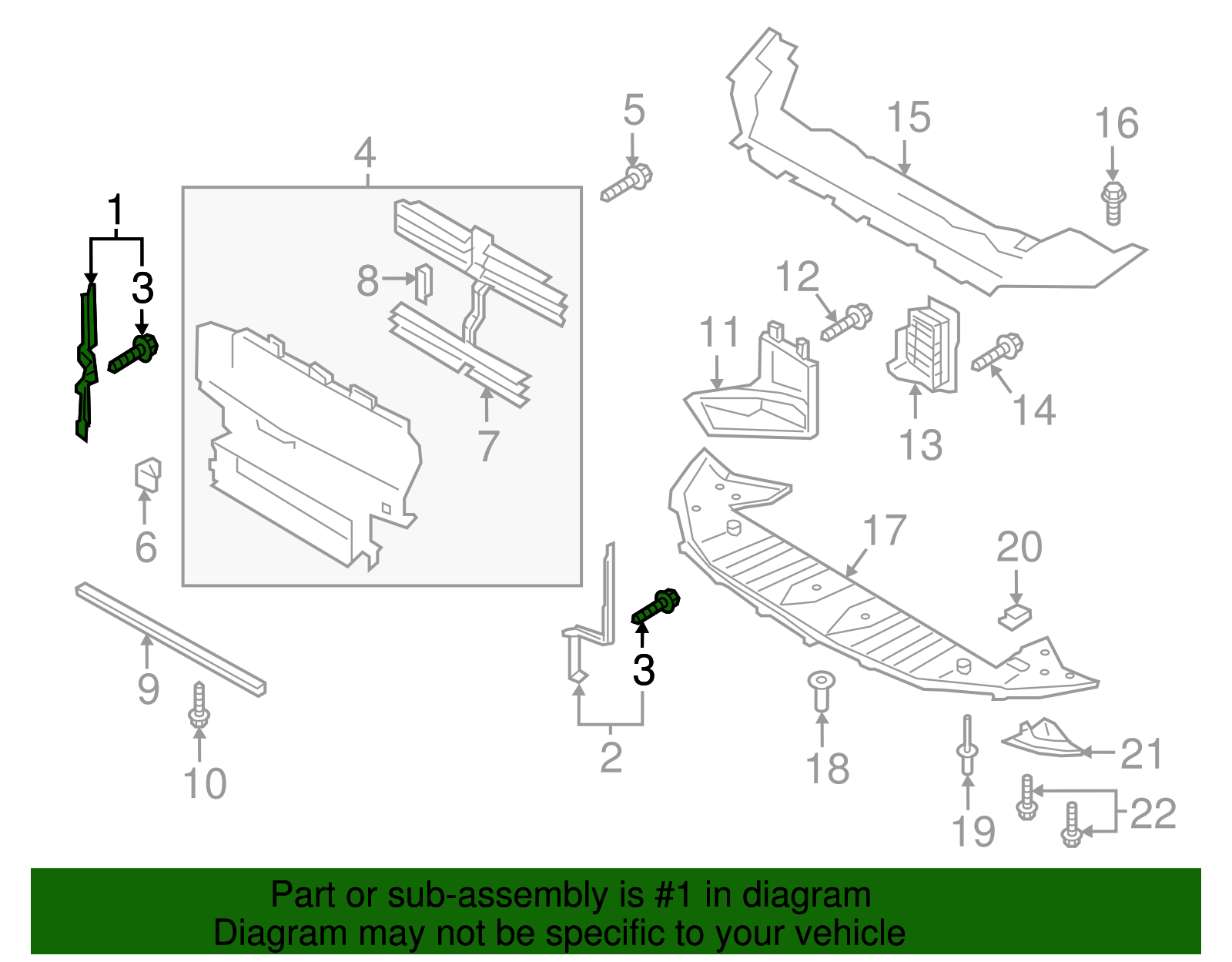 GD9Z-8310-D - Air Deflector - 2017-2020 Lincoln Continental | Lasco ...