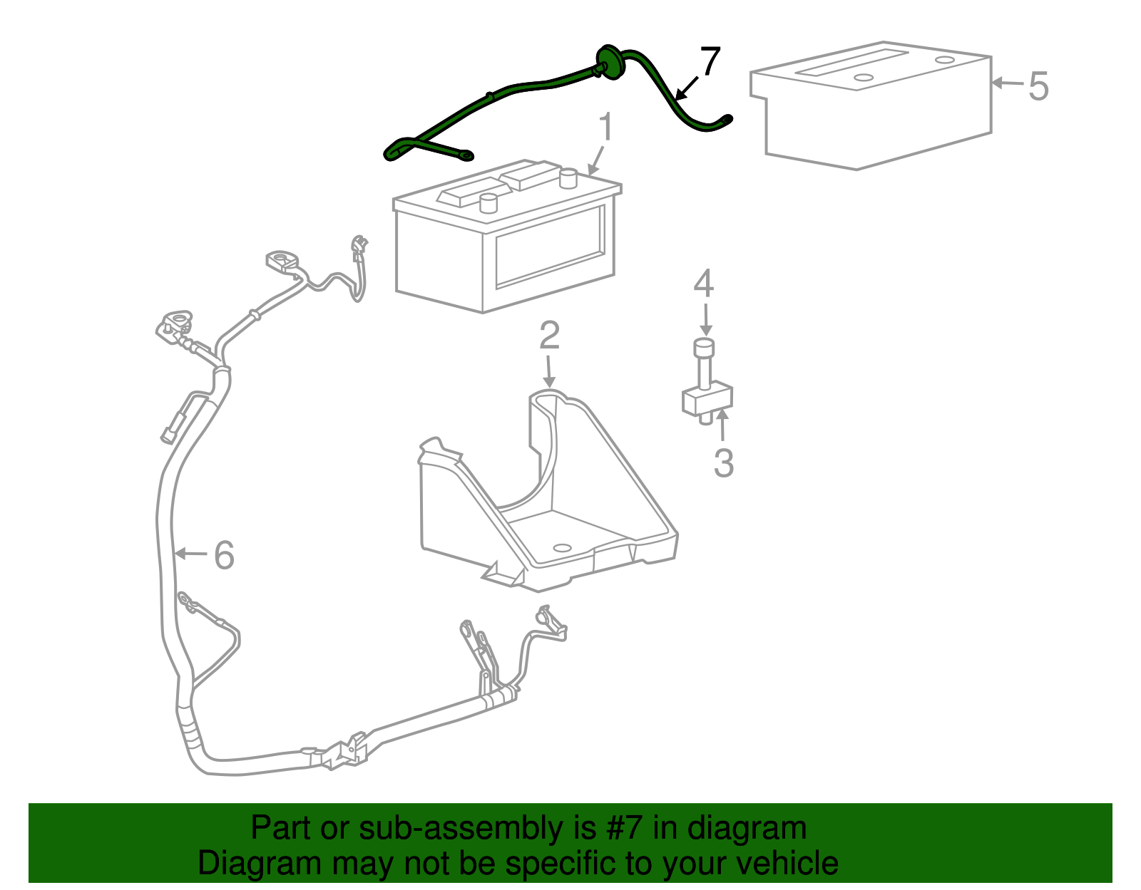 2004-2008 Ford | Cable Assembly | 4L3Z-14300-AAA | Walls' Ford Parts