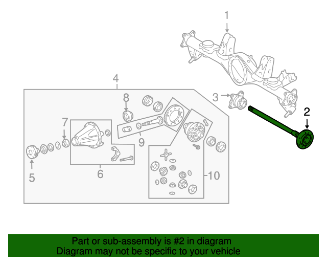 42311-60242 - Axle Shaft 2010-2023 Toyota | Longo Toyota Parts