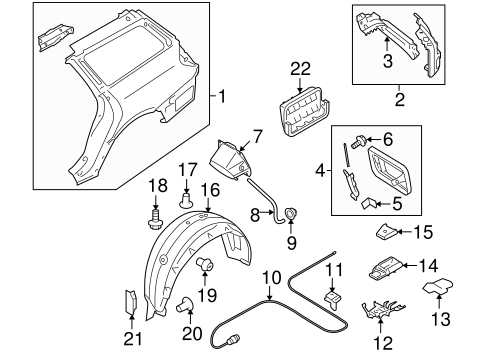 Quarter Panel Components for 2005 Subaru Legacy Subaru Parts Store