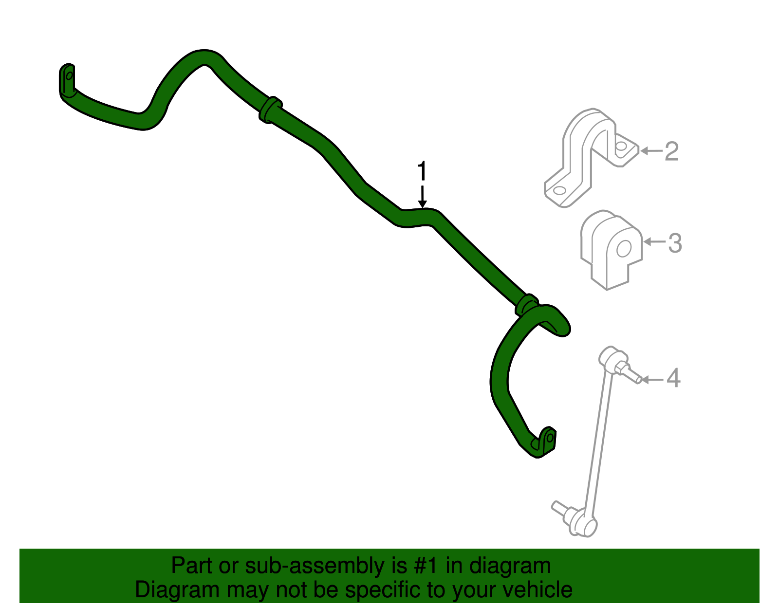 2014-2020 Nissan Rogue Stabilizer Bar 54611-4BA1A | My Nissan Part