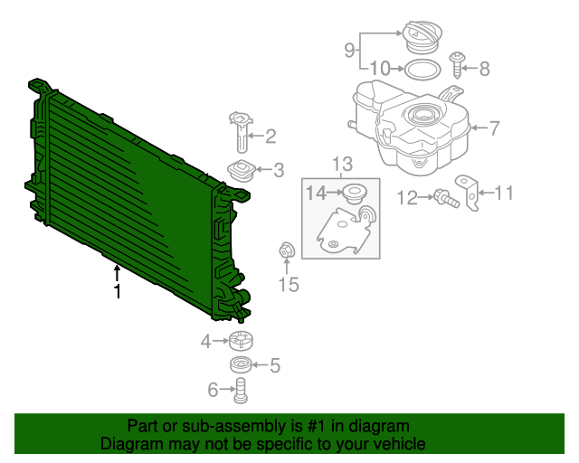 4H0-121-212 - Auxiliary Radiator 2013-2016 Audi S8 | Audi OEM Parts