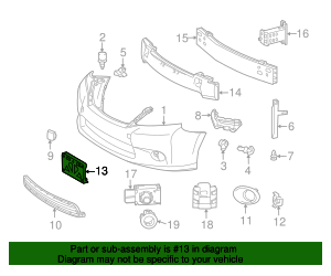 52114-75010 - License Plate Bracket 2010-2012 Lexus HS250h ...