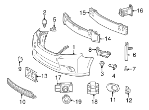 53879-06100 - Bumper Cover Mount Cushion - 2010-2018 Lexus | My L Parts