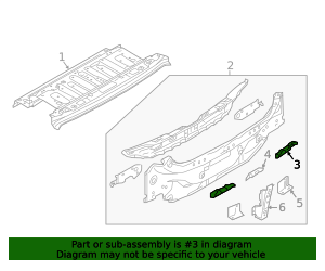 58385-WB002 - Bumper Bracket - 2016-2020 Toyota | OEM Genuine Toyota Parts