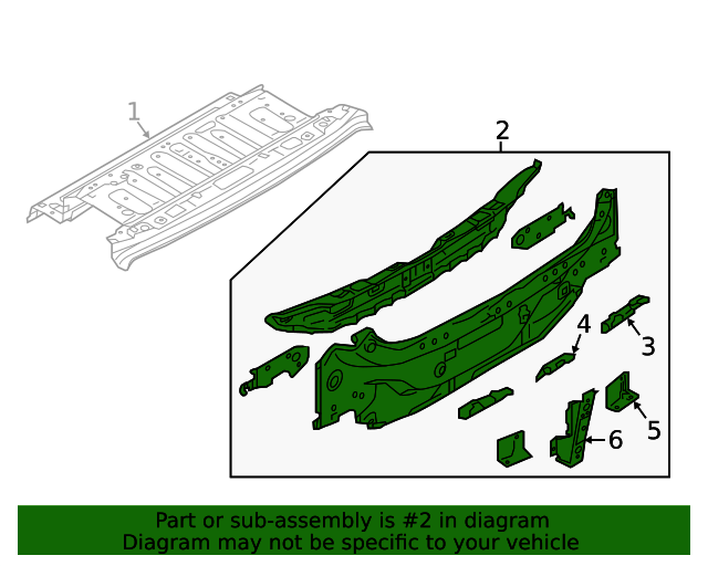 2016-2020 Toyota Rear Body Panel 58307-WB001 | Toyota Parts Center