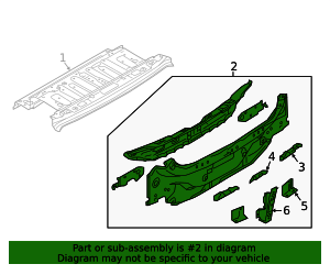 2016-2020 Toyota Rear Body Panel 58307-WB001 | Toyota Parts Center
