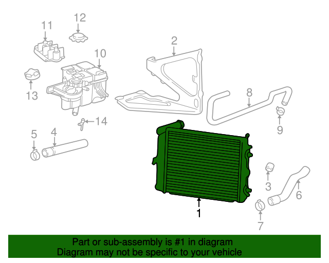 2002-2013 Porsche 911 Radiator 996-106-132-72 | Sunset Porsche Parts
