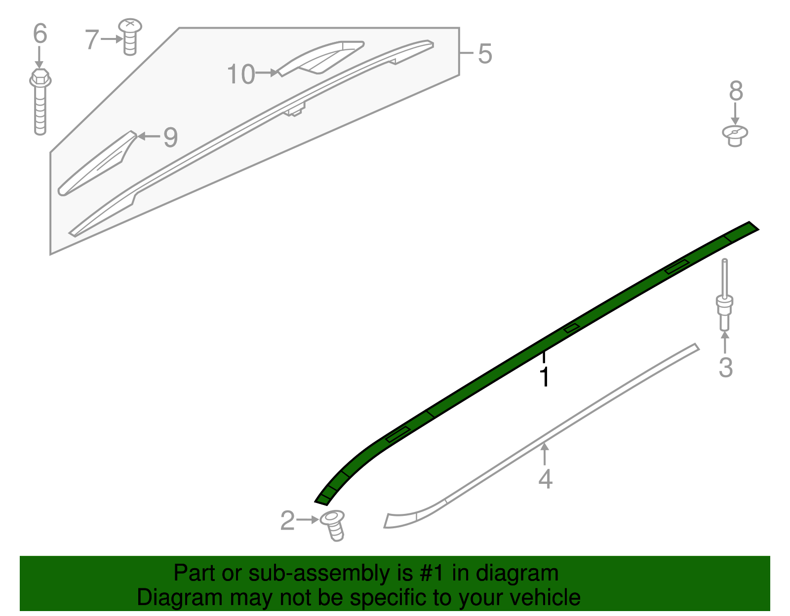 73852-1LB0A - Roof Molding - 2023 Nissan Armada | Nissan OEM Parts Direct