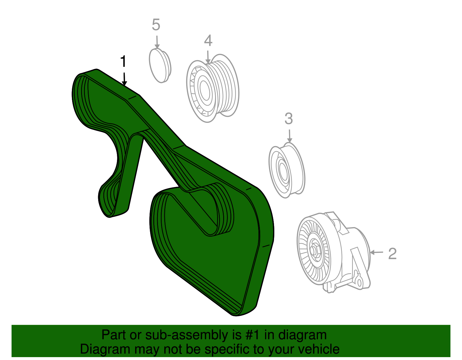 Genuine OEM Serpentine Belt | 003-993-72-96 | Fits Select 2005-2015 ...