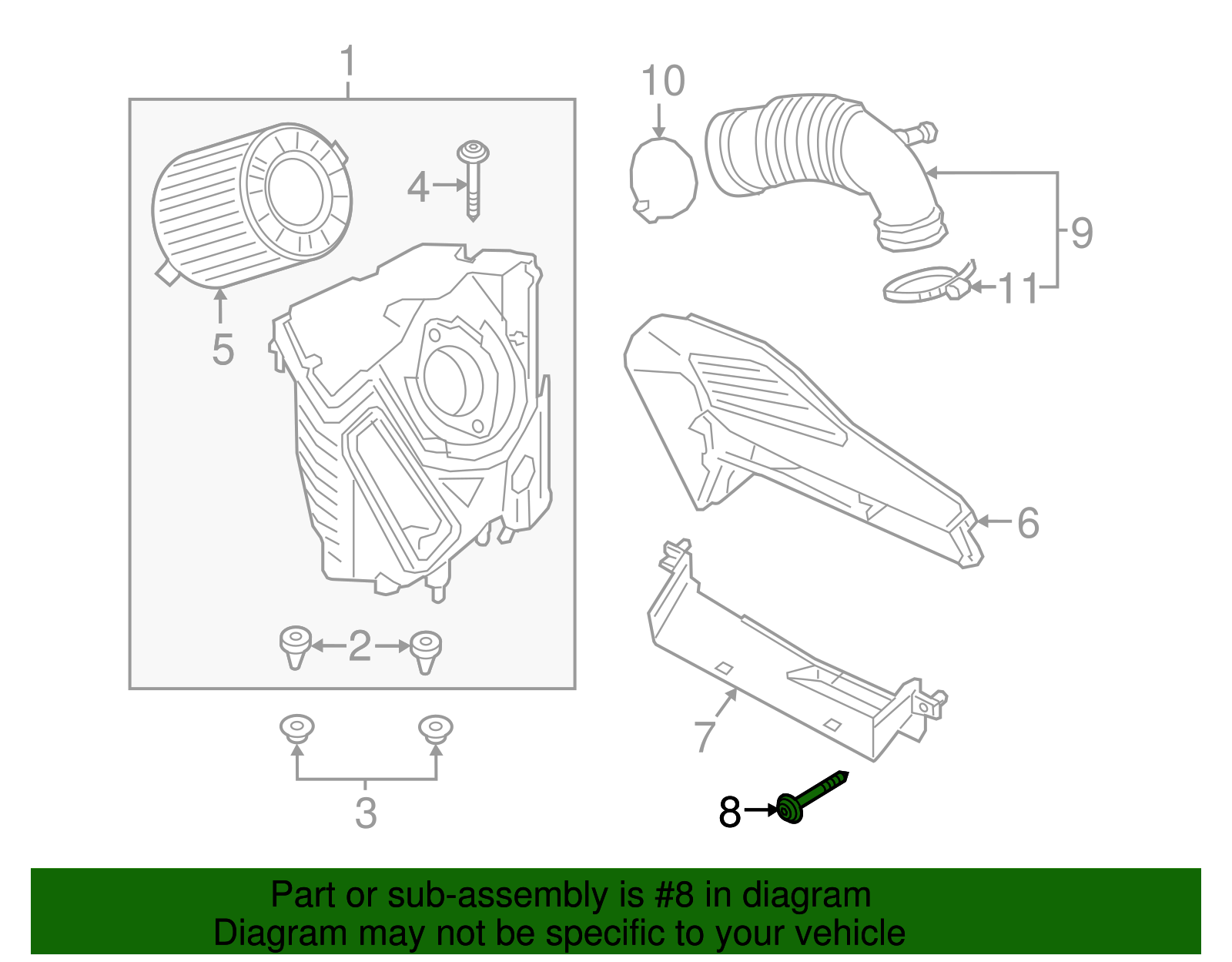 2012-2024 Audi Engine Air Intake Hose Bolt WHT-002-310 | Audi USA Parts