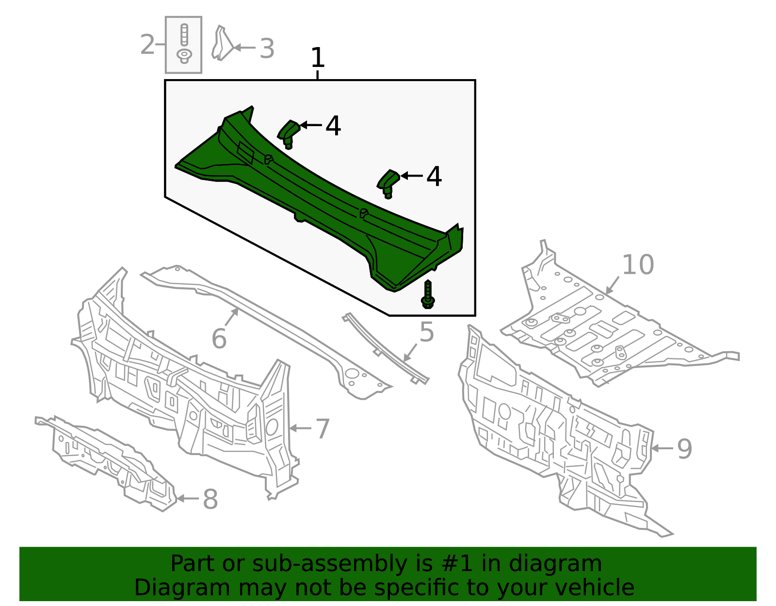 2022-2023 Hyundai Cowl Grille 86150-J9010 | Hyundai Wholesale Direct