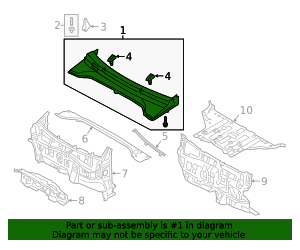2018-2021 Hyundai Cowl Grille 86150-J9000 | OEM Parts Online