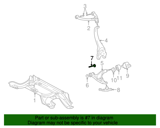 48190-50050 - Lower Control Arm Bolt For 2001-2006 Lexus LS430 | Lexus ...